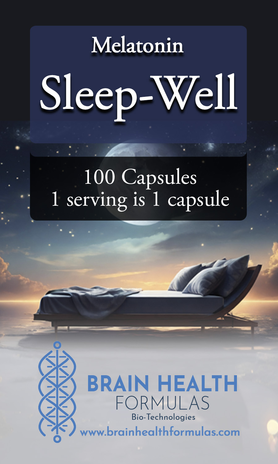Sleep Well With Melatonin and GABA | Brain Health Formulas Bio-Technologies